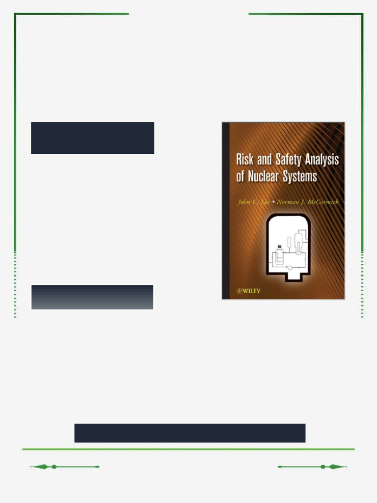 Risk and Safety Analysis of Nuclear Systems 1st Edition John C. Lee ...