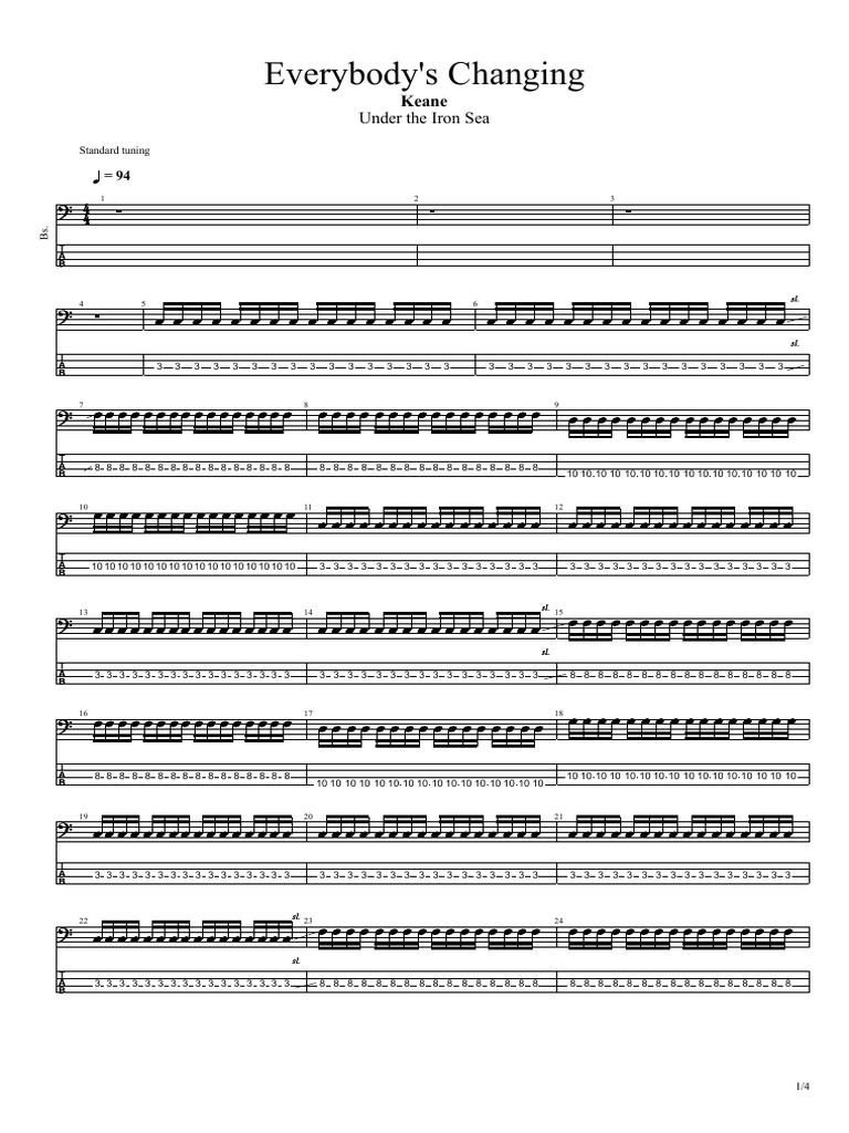 Keane - Everybody - S Changing | PDF