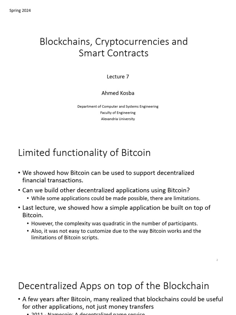 Lecture 7 | PDF | Bitcoin | Computing