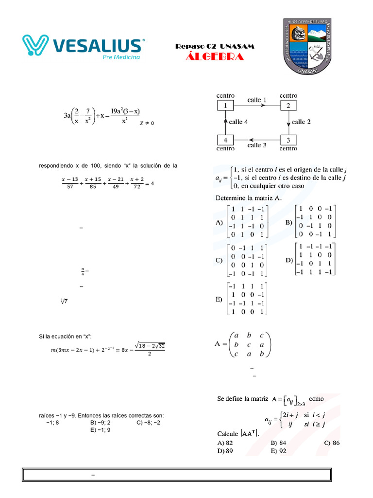 Repaso II - Álgebra | PDF | Ecuaciones | Matemáticas