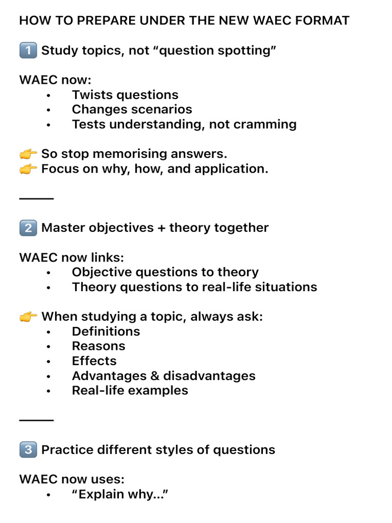 WAEC Exam Preparation Tips 2023 | PDF