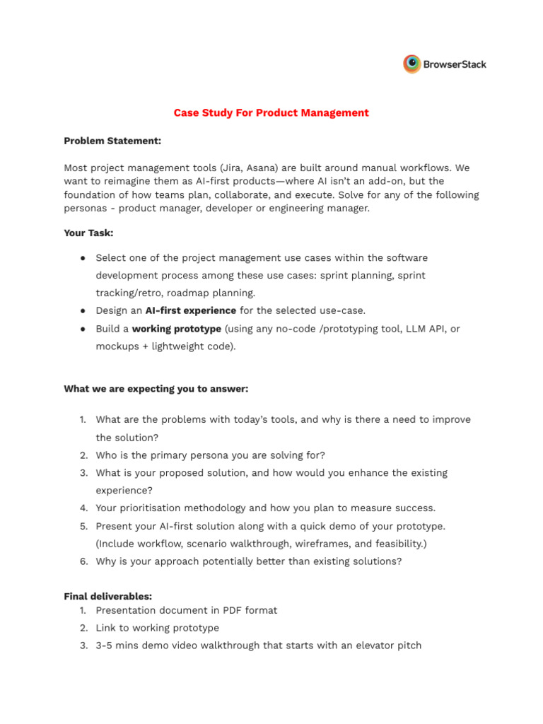BrowserStack - Associate Product Manager | PDF
