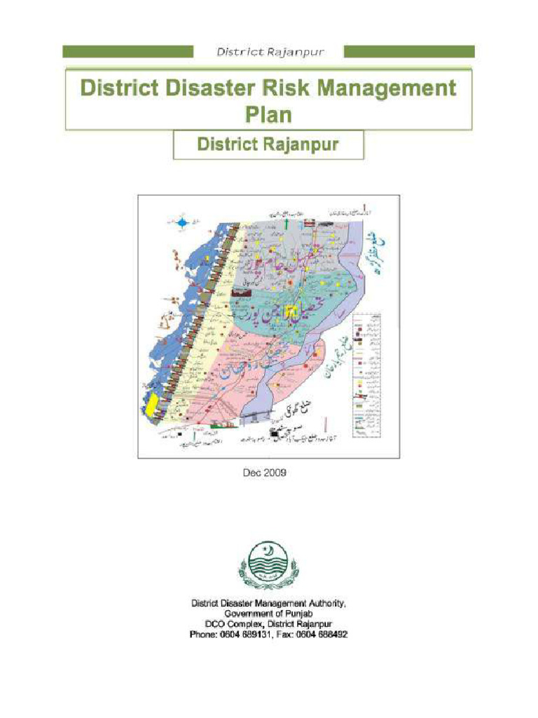 District Disaster Risk Management Plan District Rajanpur | PDF