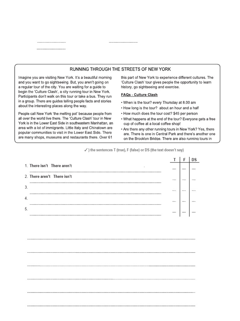 Think Ahead2 Reading Compreh MOD1 | PDF
