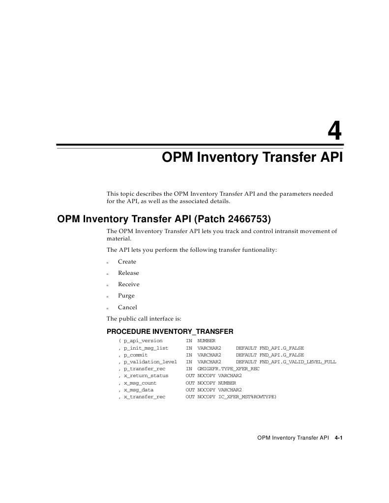 OPM Inventory Transfer API | PDF | Application Programming Interface | Parameter (Computer ...