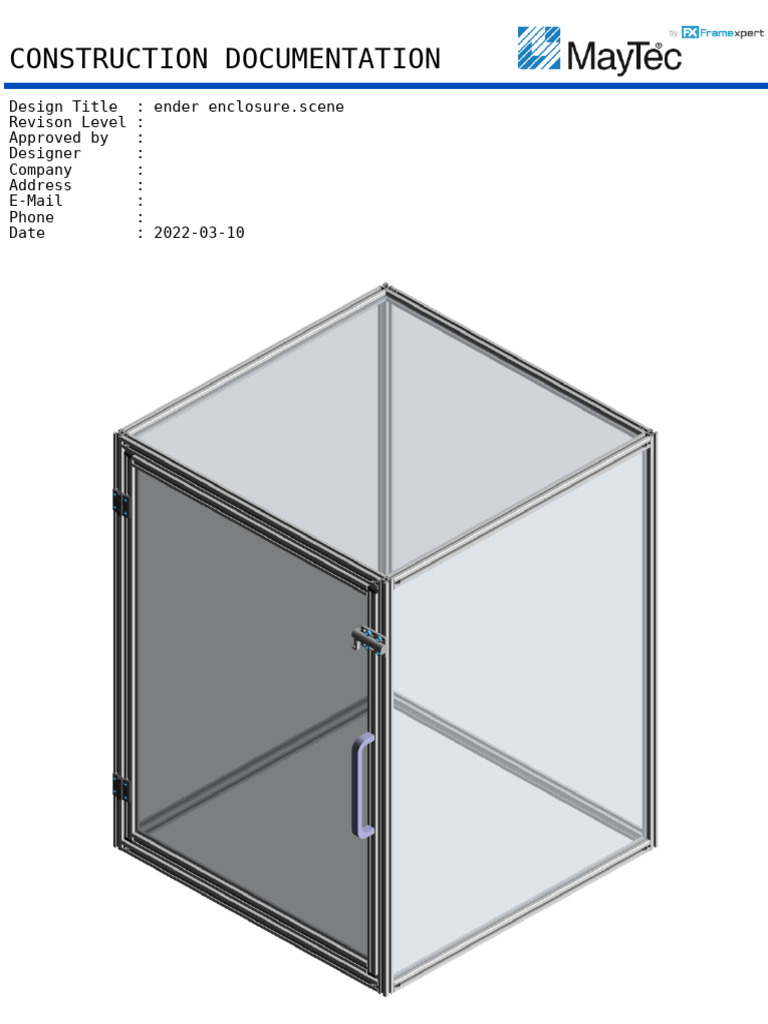 Ender Enclosure Construction Docs | PDF | Screw