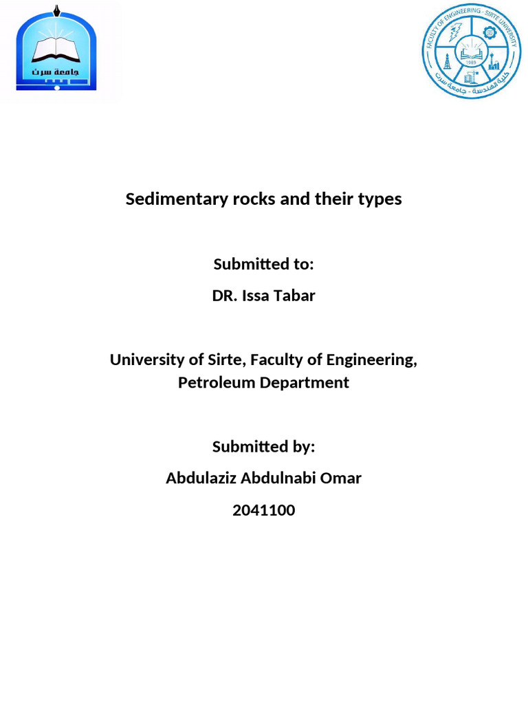 Sedimentary Rocks and Their Types | PDF | Sedimentary Rock | Clastic Rock