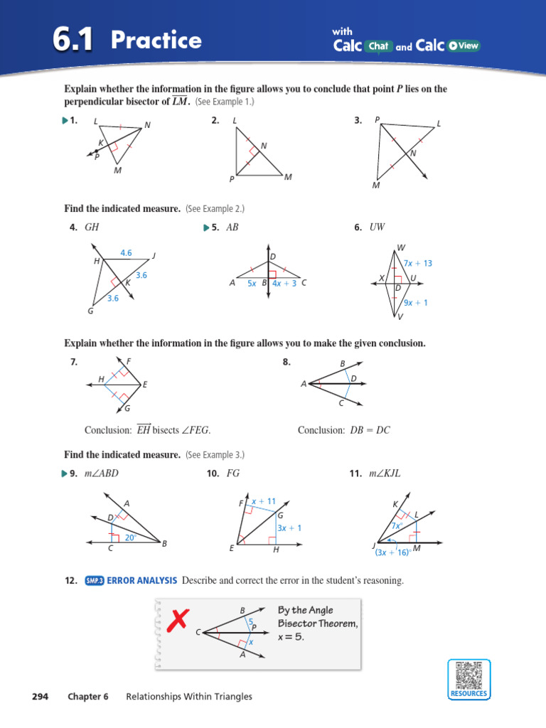 Triangle Relationships Practice Exercises | PDF | Elementary Geometry ...