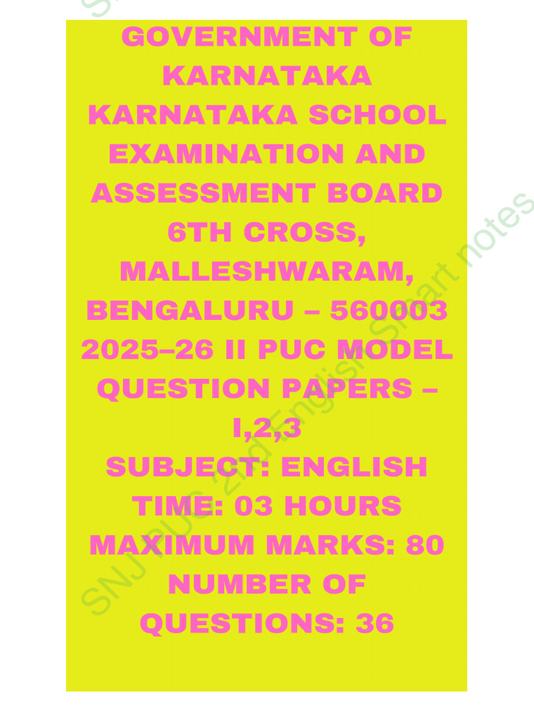 Puc 2nd Smart Notes (English) | PDF