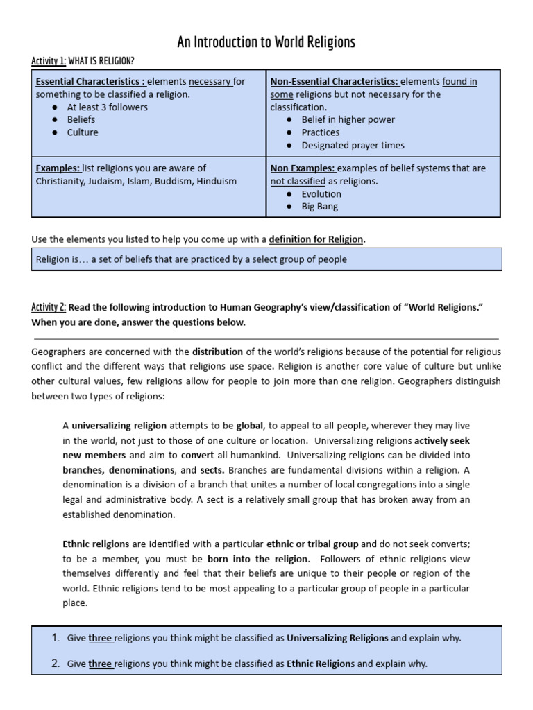 3.7 Intro to World Religions | PDF | Religious Conversion | Spirituality