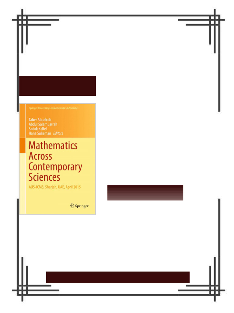 Mathematics Across Contemporary Sciences AUS ICMS Sharjah UAE April ...