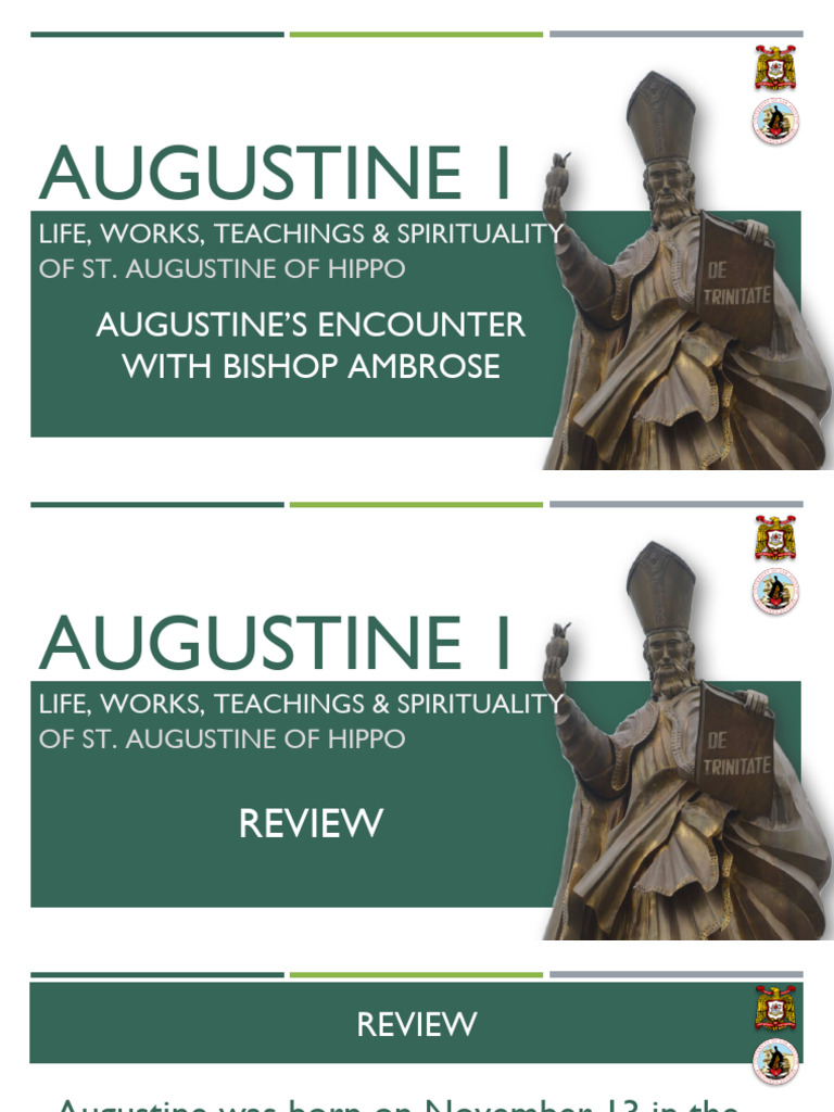 AUGUSTINE-1-Lesson-4 PRESENTATION | PDF | Neoplatonism | Augustine Of Hippo