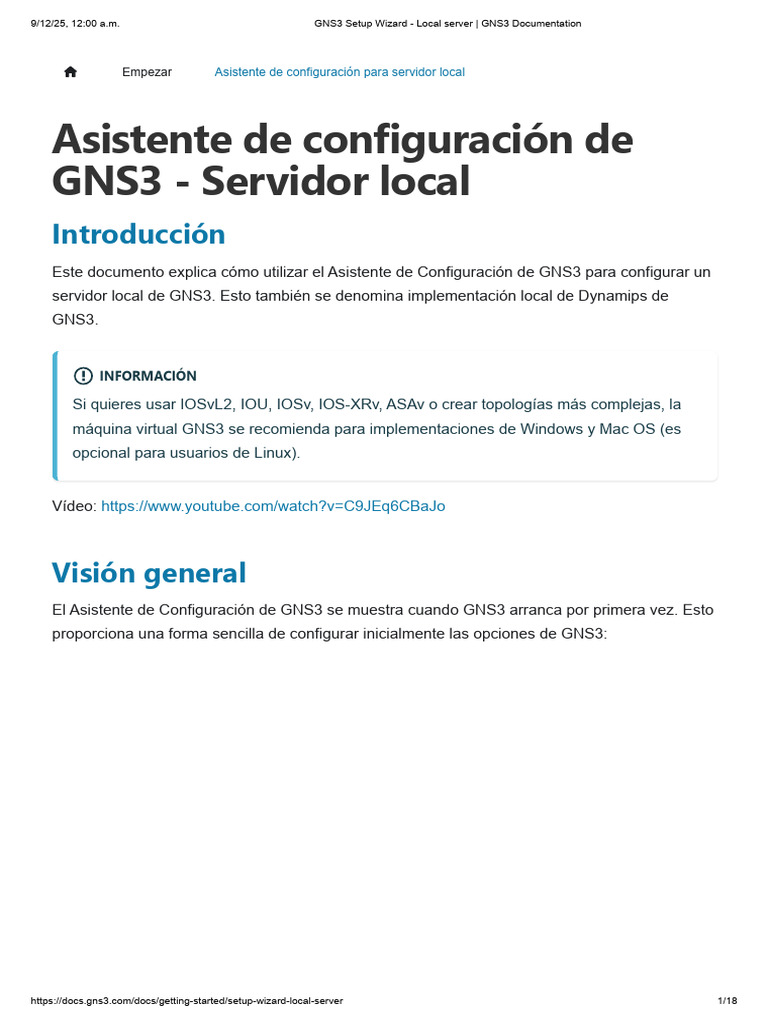 10- GNS3 Setup Wizard - Local server _ GNS3 Documentation | PDF | Ios ...