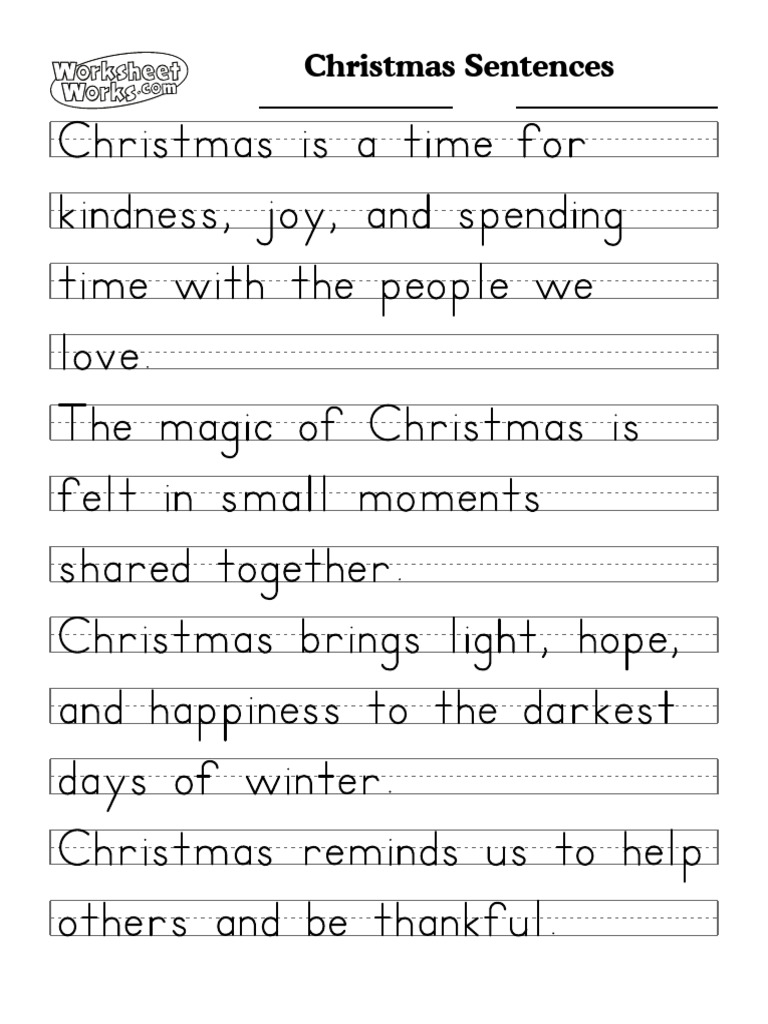 Christmas Worksheet | PDF