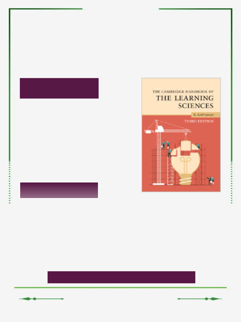 The Cambridge Handbook of the Learning Sciences 2022 3rd Edition R ...