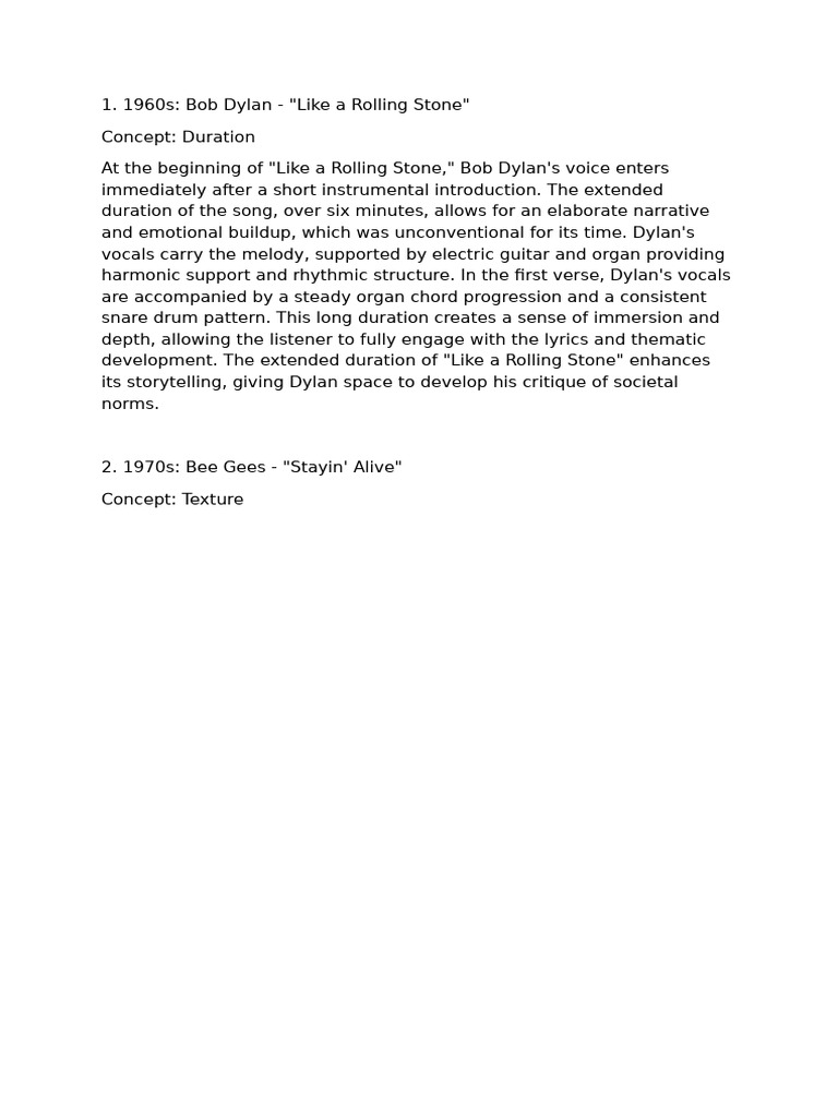 Concepts of Music Task | PDF