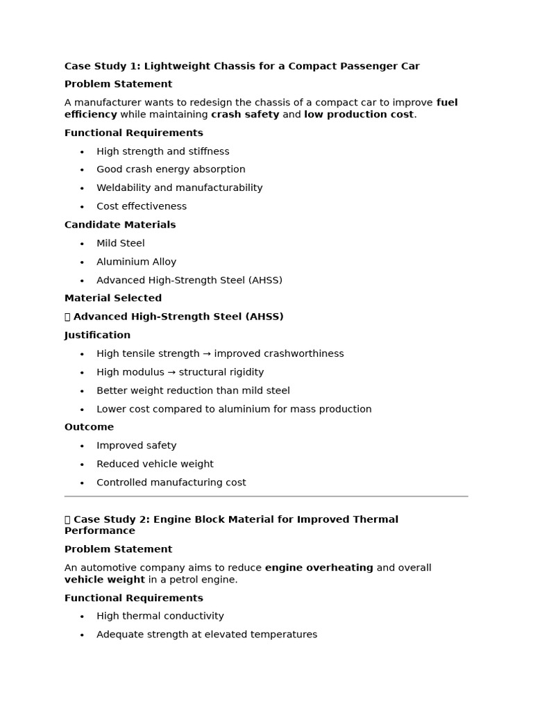 Case Study | PDF | Steel | Alloy