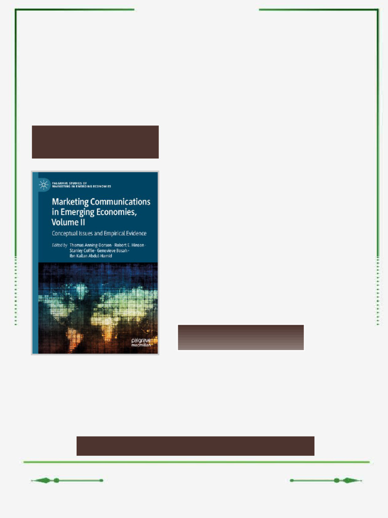 Marketing Communications in Emerging Economies, Volume II: Conceptual ...