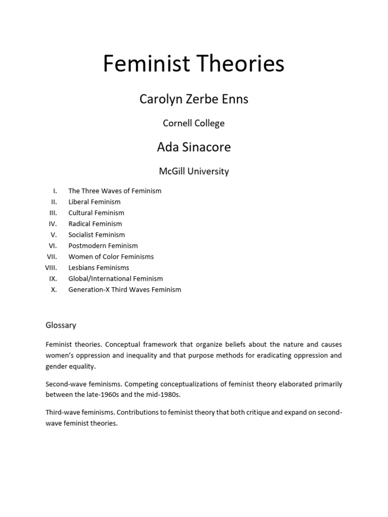 Overview of Feminist Theories | PDF | Gender Studies | Feminism