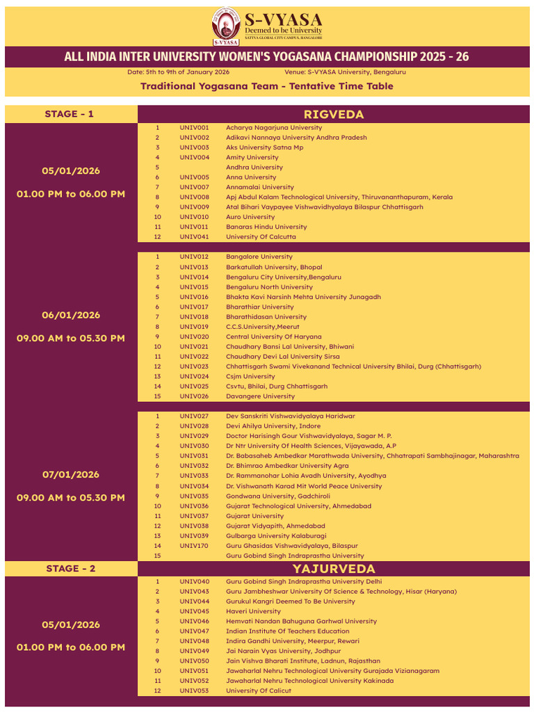 Revised - Traditional Team Schedule | PDF