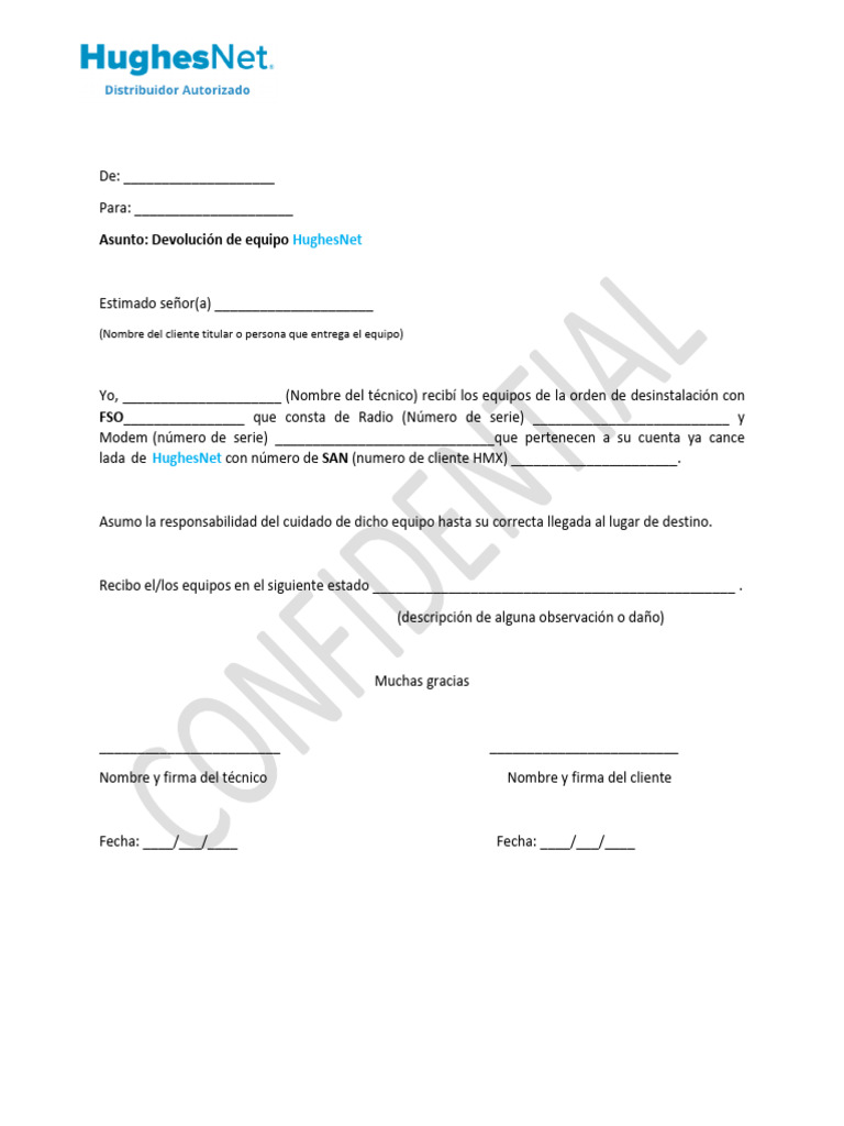 Carta Devoluciones - BRIAN | PDF