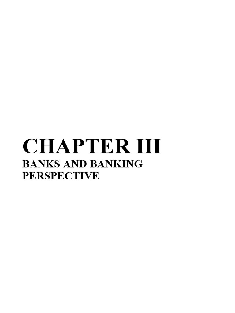 BFI CHAPTER III | PDF | Banks | Business