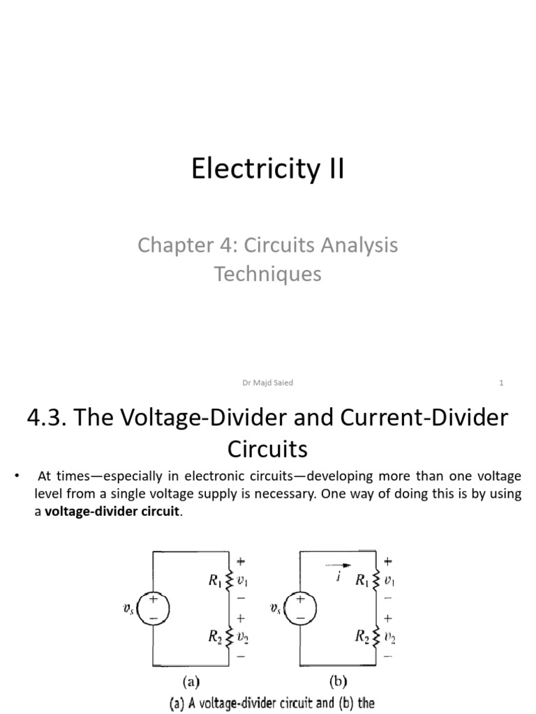 Voltage and Current Divider Circuits | PDF | Electrical Network | Resistor
