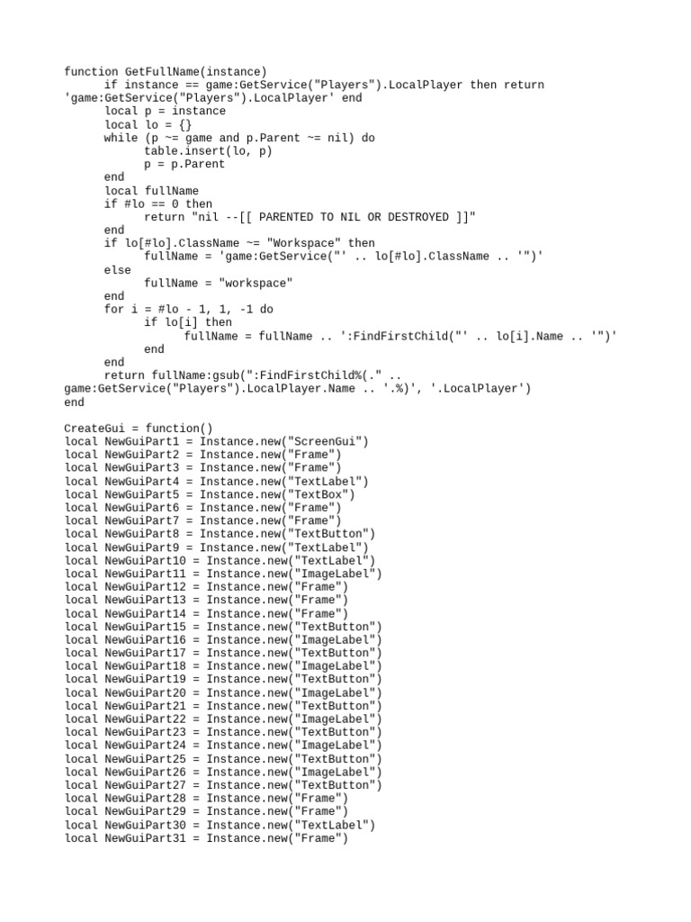 Roblox GUI Creation Script | PDF | Typefaces | Typography