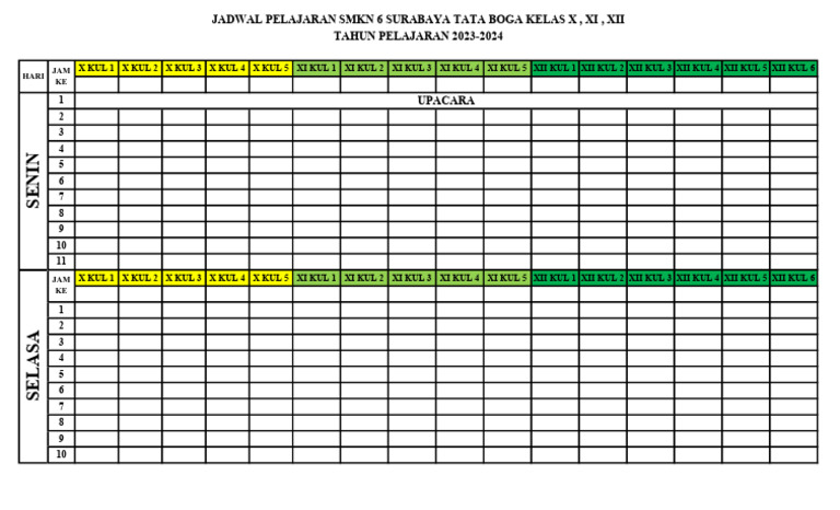 Jadwal Boga | PDF