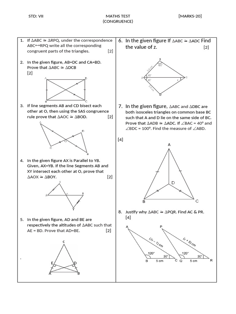 Congruence Test | PDF
