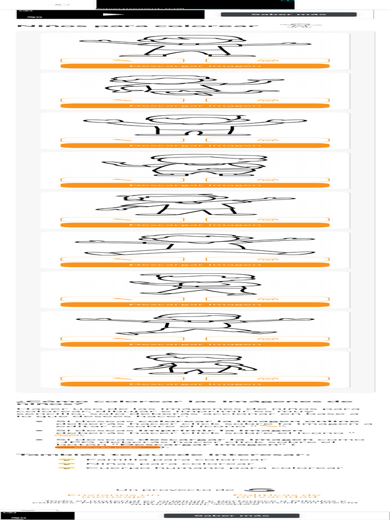 Dibujo de niño para colorear e imprimir - Dibujos y colores | PDF