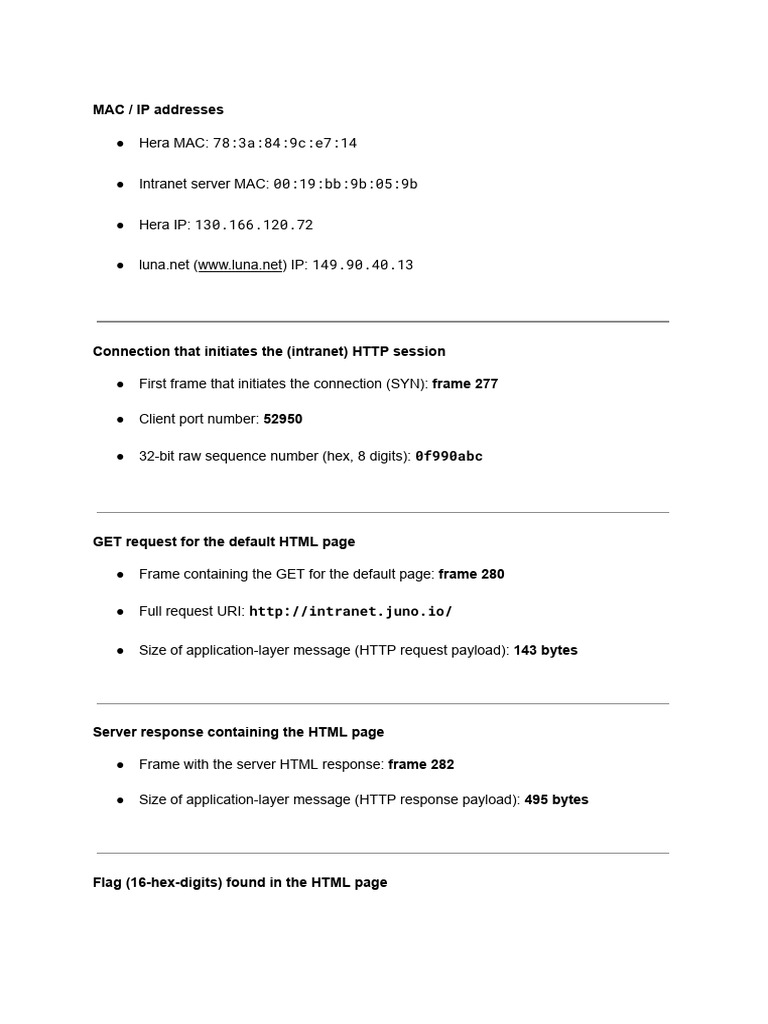 MAC/IP Address Analysis in Wireshark | PDF | Transmission Control ...