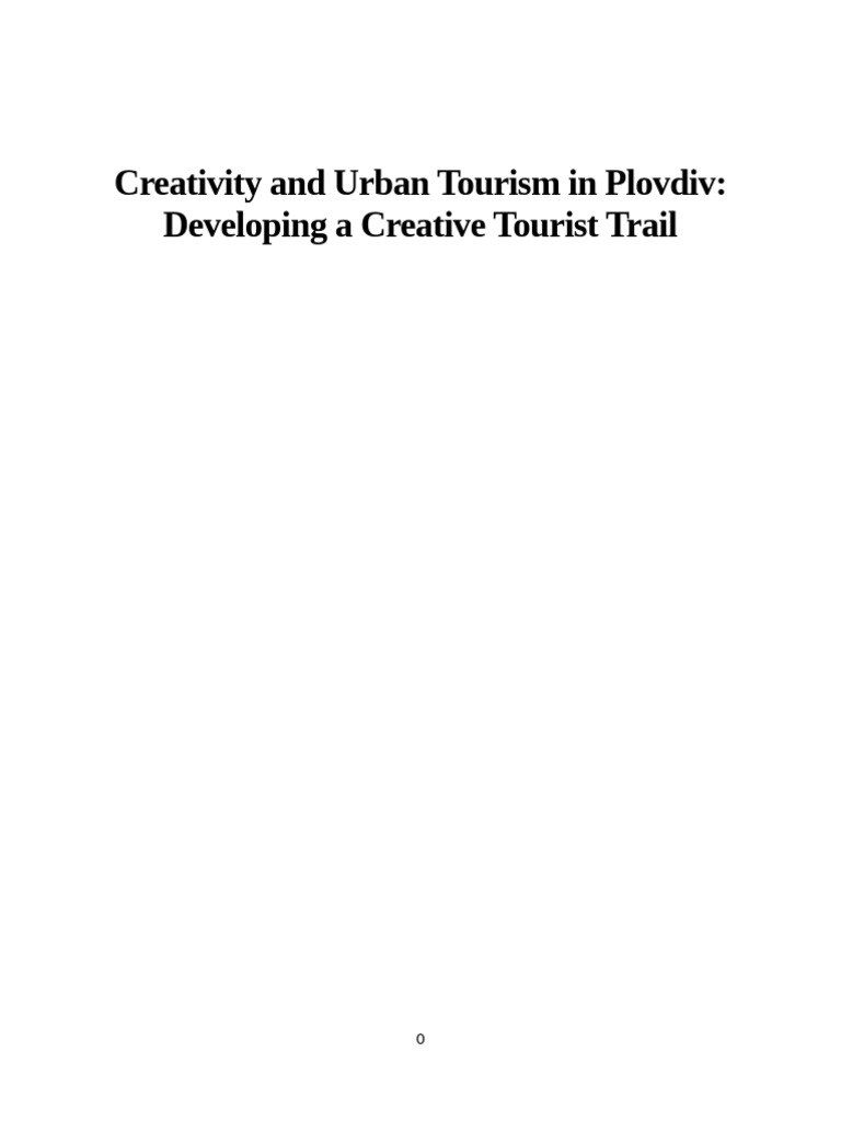 Creative Tourism Trail in Plovdiv | PDF | Tourism | Creativity