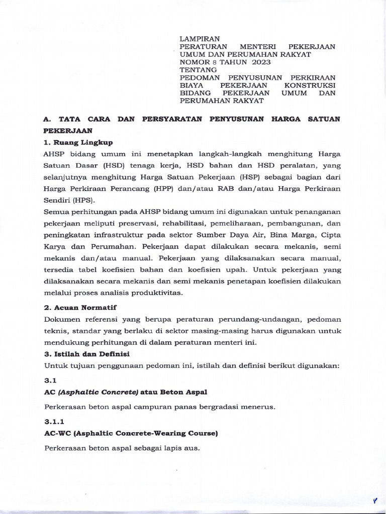 Permen Nomor 8 Tahun 2023 Lampiran A_0001 | PDF