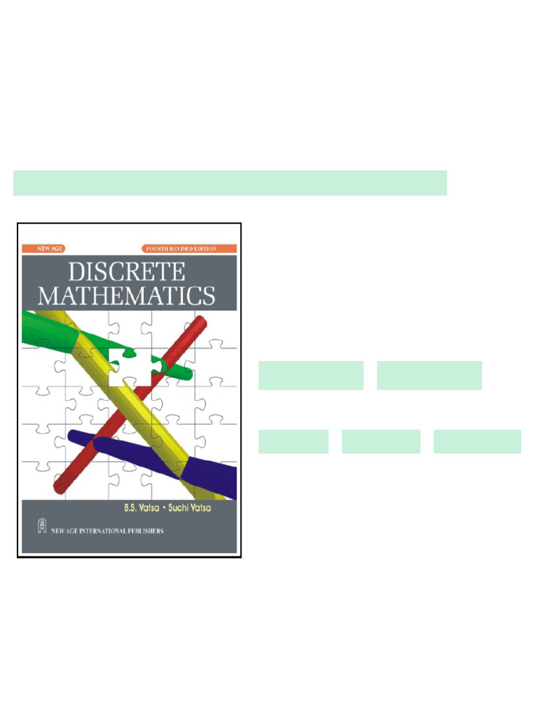Discrete Mathematics 4th Edition B. S. Vatsa - ebook and textbook ...