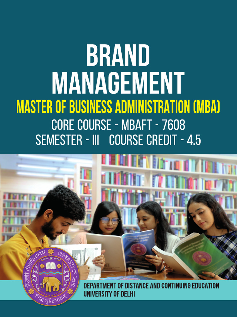 MBA Brand Management Course Overview | PDF | Brand | Mergers And ...
