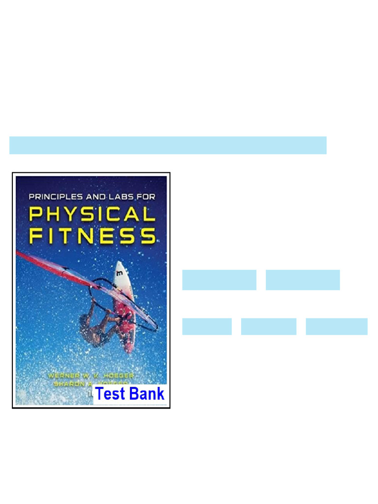 Principles and Labs for Physical Fitness 10th Edition Hoeger Test Bank ...