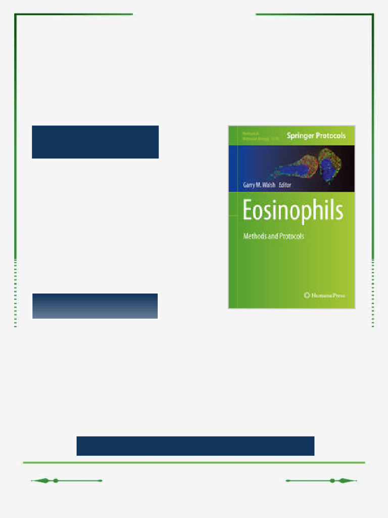 Eosinophils Methods and Protocols 1st Edition Garry M. Walsh (Eds ...