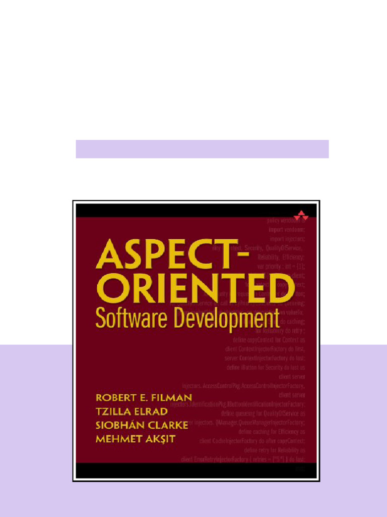 Aspectoriented Software Development 1st Edition Robert E Filman full ...