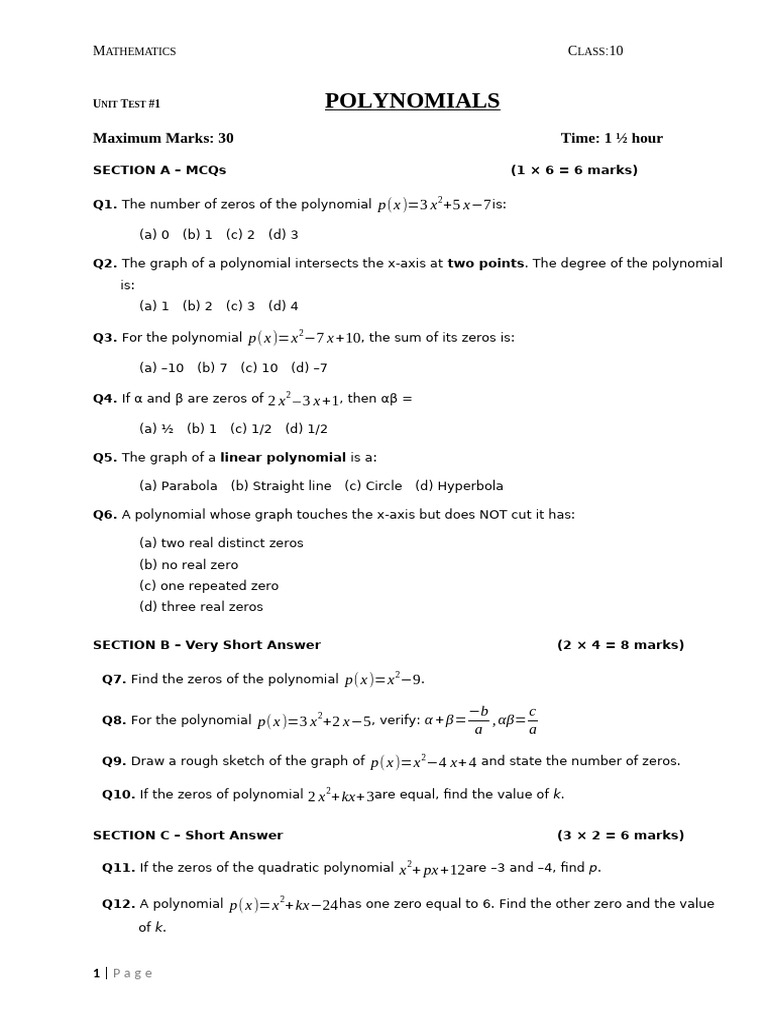 Polynomial | PDF | Mathematical Relations | Numerical Analysis
