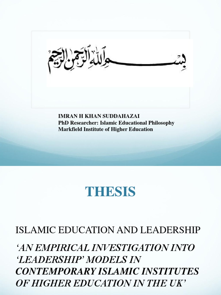 Islamic Educational Leadership Model | PDF