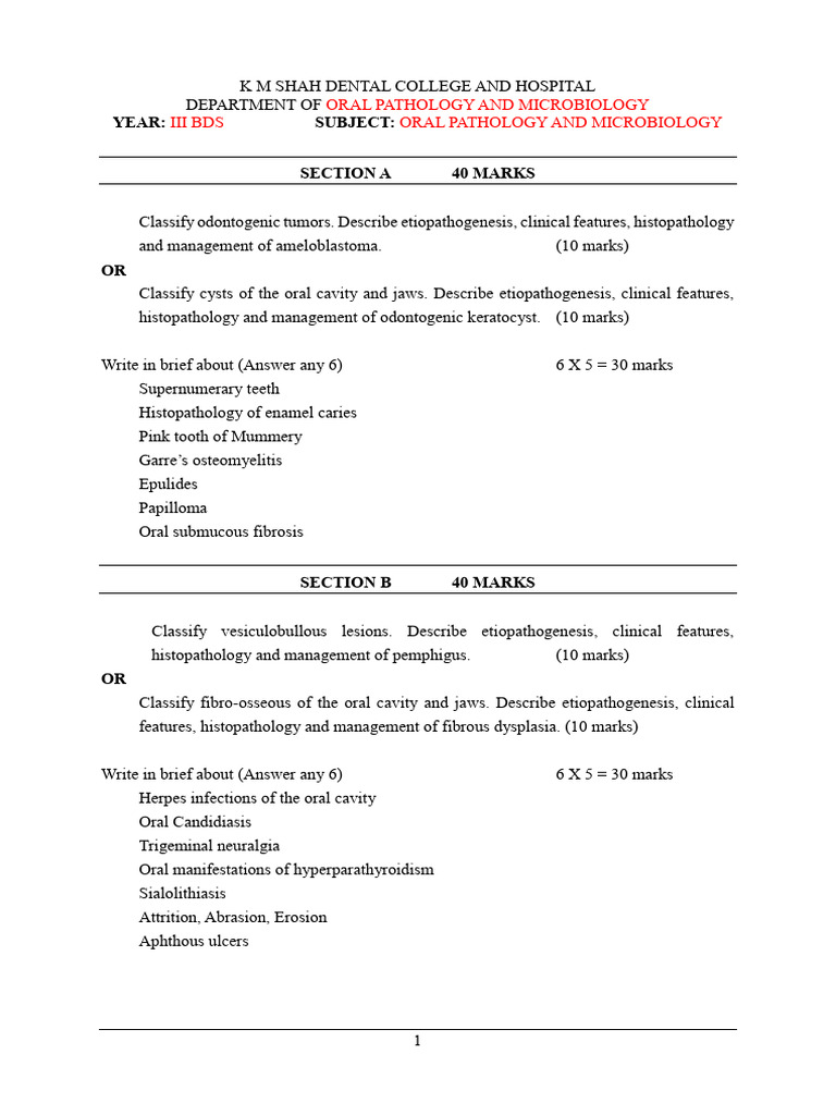 SAMPLE PAPER Without Watermark (2) | PDF | Adenoma | Diseases And Disorders