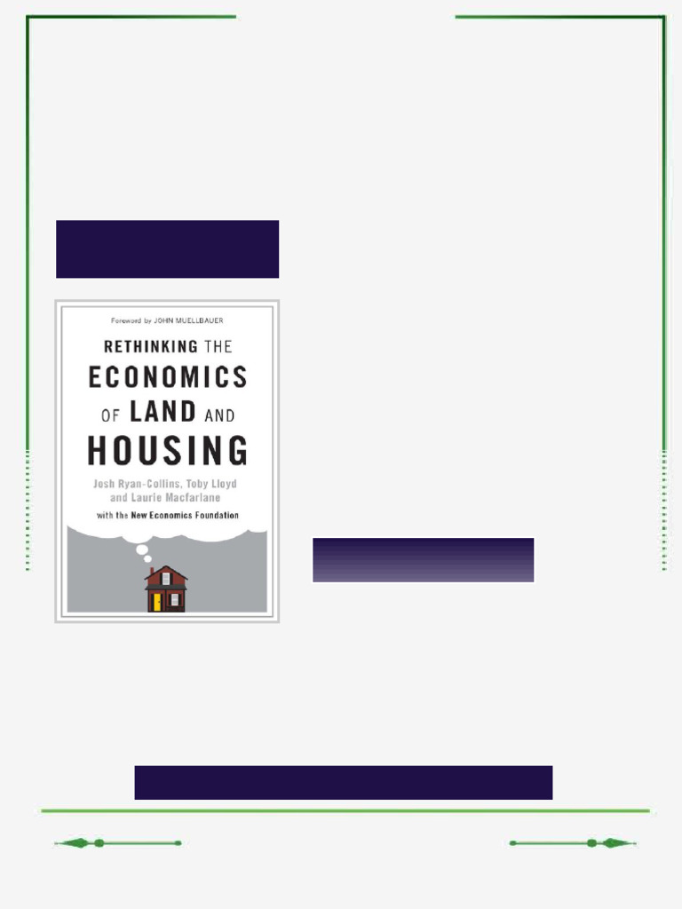 Rethinking the Economics of Land and Housing 1st Edition Josh Ryan ...