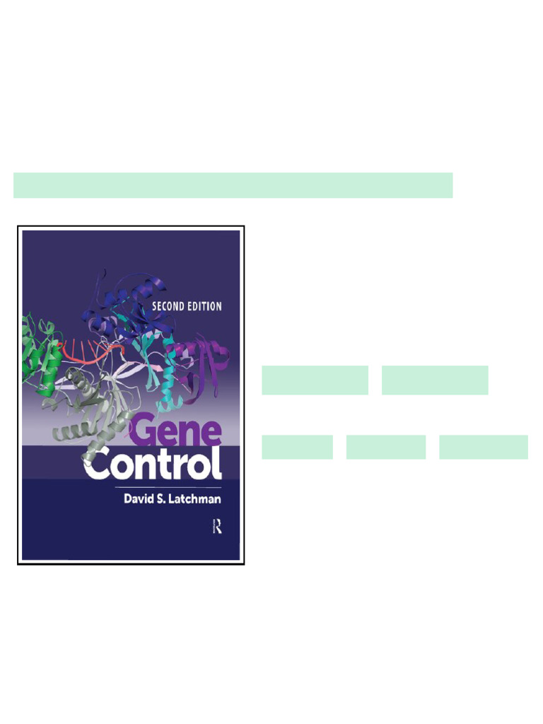 Gene Control second edition David S. Latchman - ebook and textbook ...