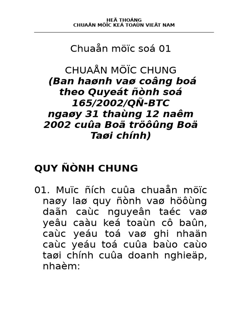 GTHL Vas 01 Cmchung | PDF