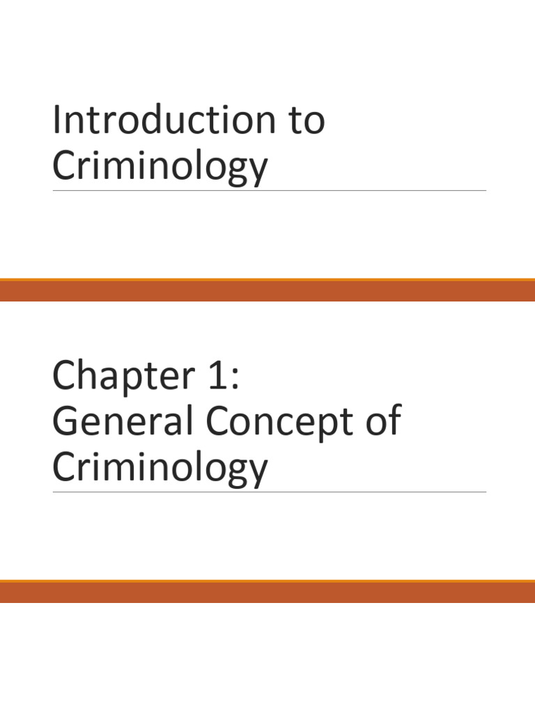 Overview of Criminology Concepts | PDF | Criminology | Crimes