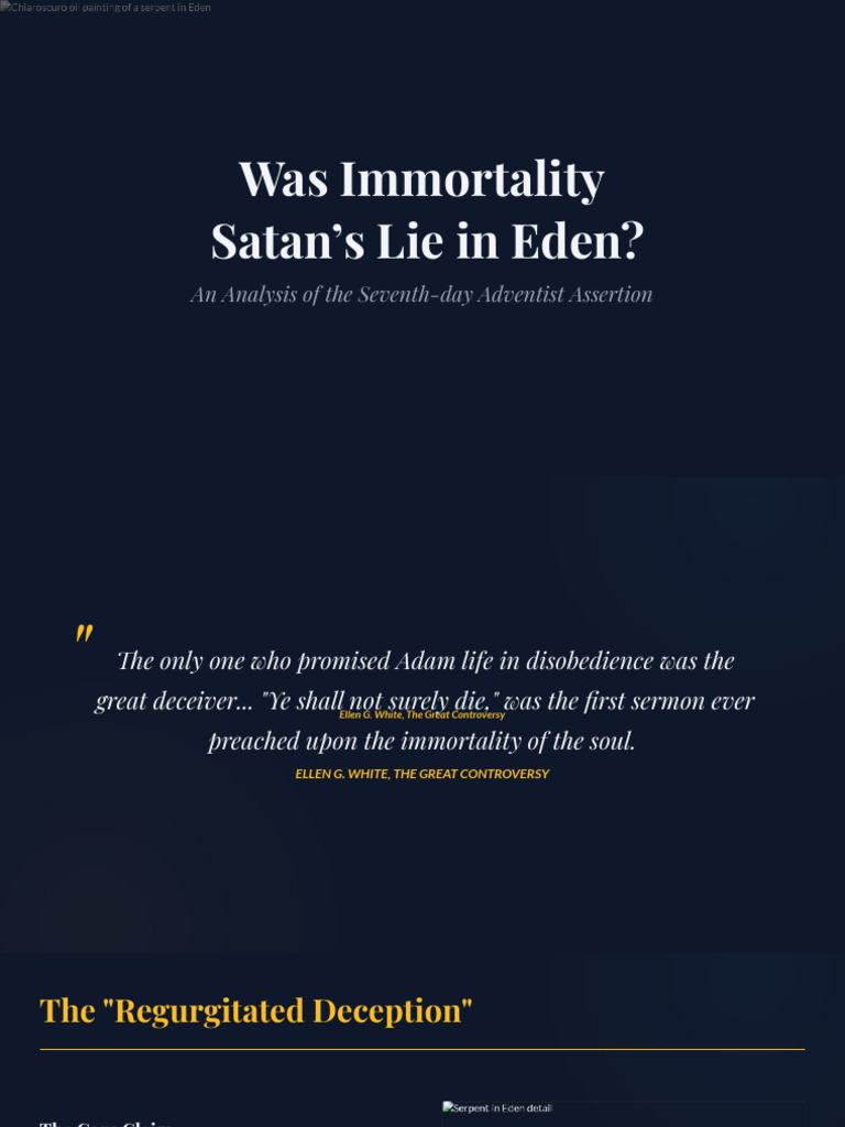 Immortality: Satan's Deception in Eden | PDF | Eternal Life ...