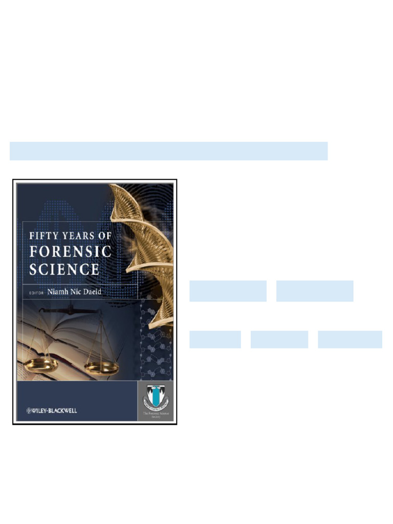Fifty Years of Forensic Science A Commentary 1st Edition Niamh Nic ...