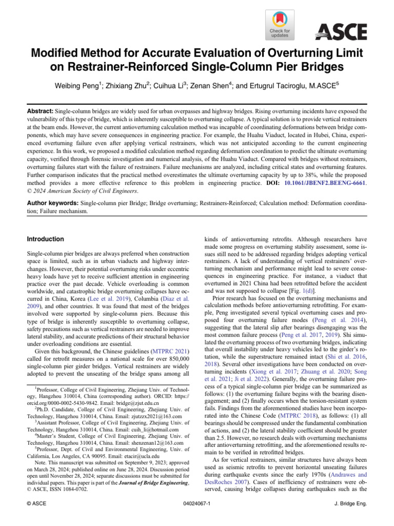 Peng Et Al 2024 Modified Method for Accurate Evaluation of Overturning ...