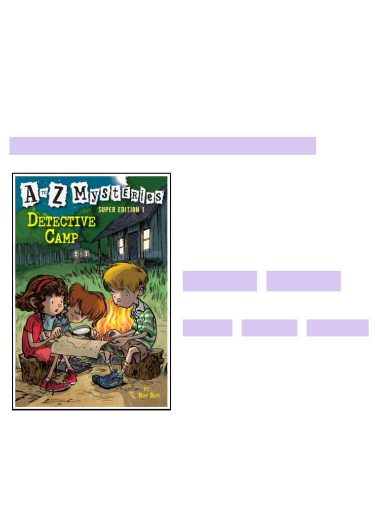 A to Z Mysteries Super Edition 1 Detective Camp A to Z Mysteries Super ...